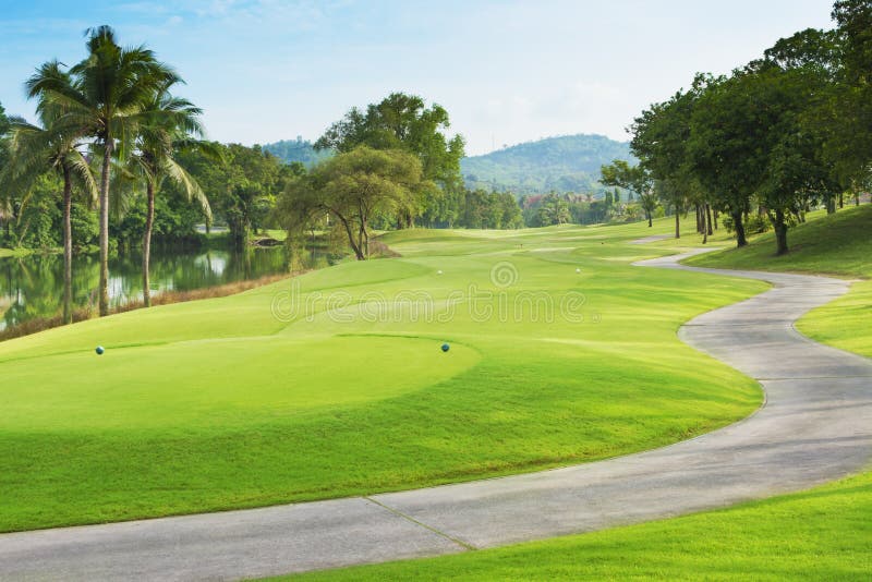Tee off stock photo. Image of home, field, green, luxury - 33361490