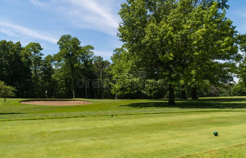 Golf course green. stock image. Image of golf, game, color - 74784203