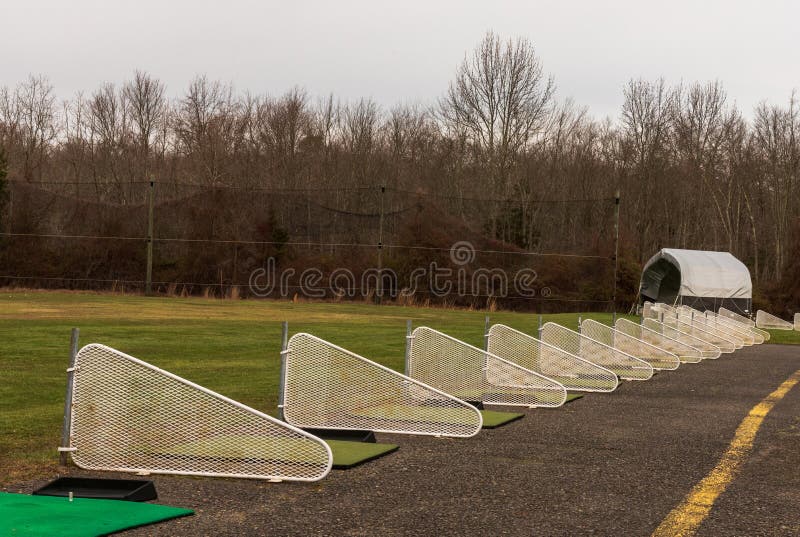 Tee Off Stations at a Driving Range Stock Image - Image of putting ...