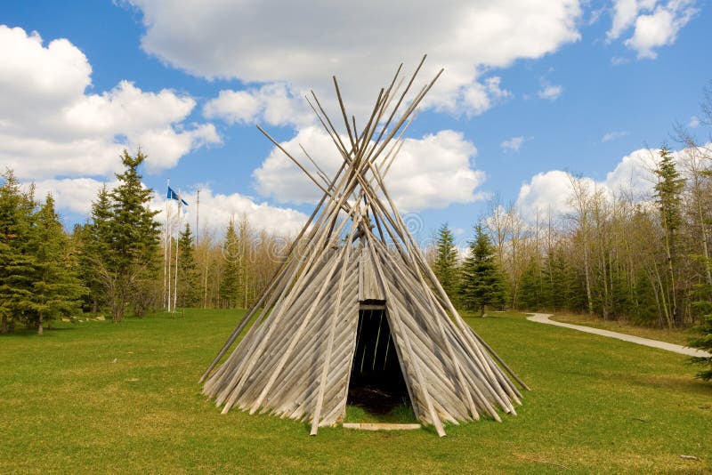 A Tee-pee on Display at a Tourist Information Center Stock Photo ...