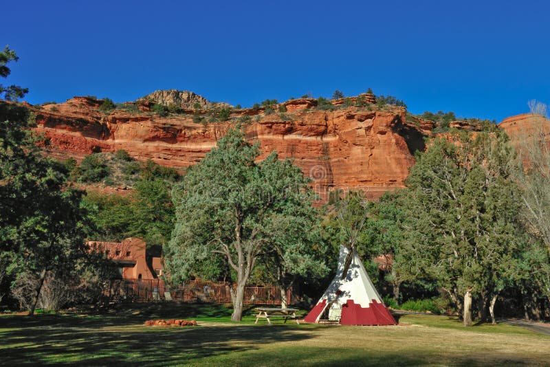 Tee Pee in the mountains stock photo. Image of resort - 8394324