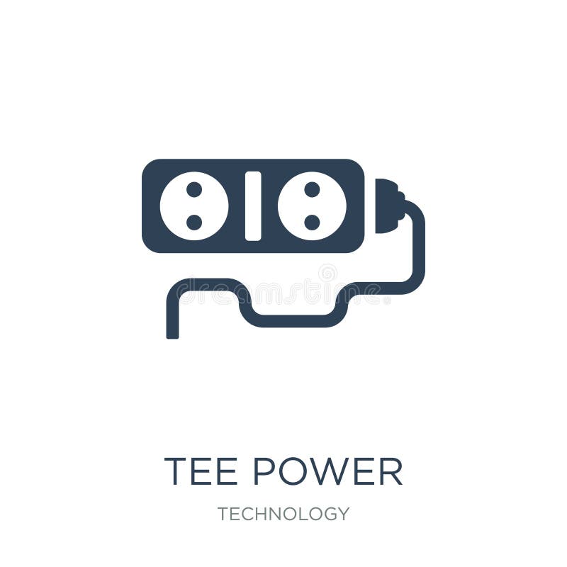 Tee Power Icon in Trendy Design Style. Tee Power Icon Isolated on White ...