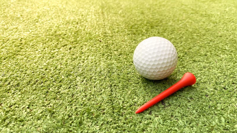 Tee set on golf ball stock image. Image of ground, scene - 313537561