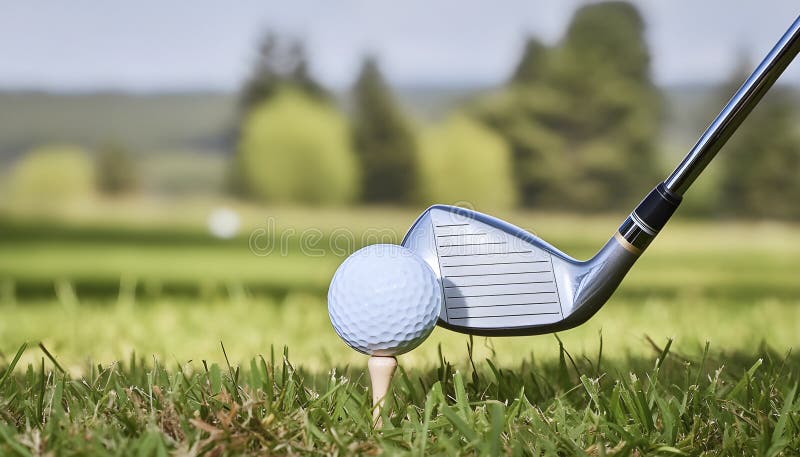 Tee Time Treasures. Golf Ball and Iron Close-Up. Stock Image - Image of ...