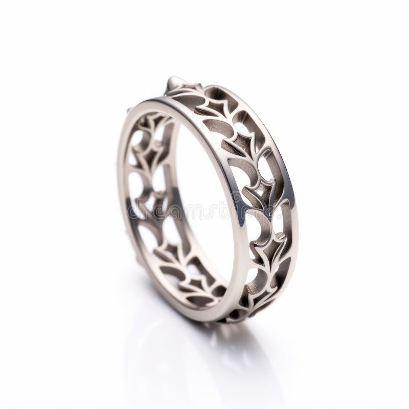 Teeming Leaves Ring: Oriental Minimalism Inspired Titanium Crown Ring ...