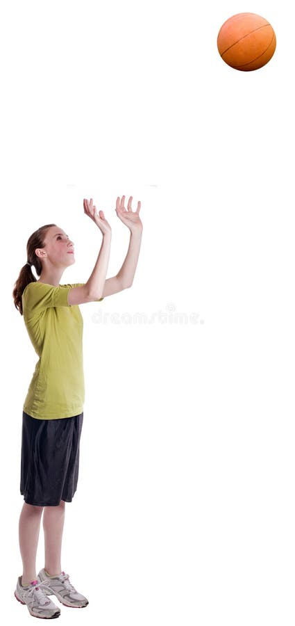 Teen Basketball Referee Giving Jump Ball Sign Stock Photo - Image of ...