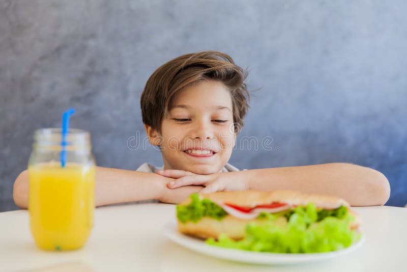 Teen Boy Having Breakfast at Home Stock Photo - Image of nutritious ...