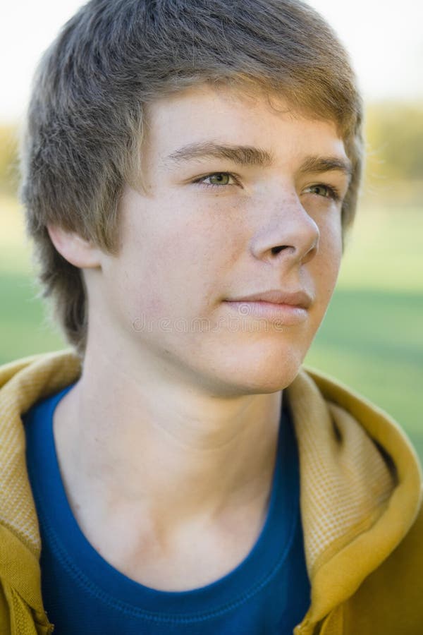 Teen Boy in Park stock image. Image of nature, vertical - 11963227