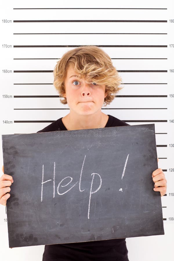 Teen crying for help stock image. Image of placard, jail - 29698669
