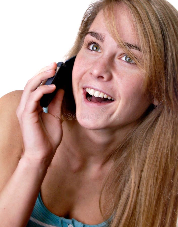 Teen girl on cell phone stock photo. Image of cell, communication - 4413648