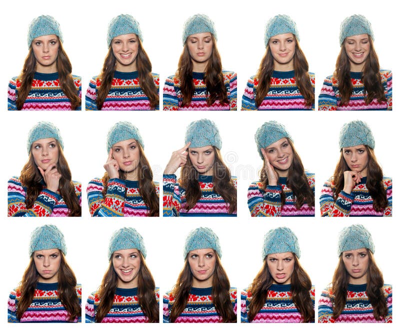 Teen girl expressions stock image. Image of care, elegance - 22658505