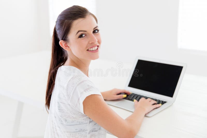 Teen using tablet computer stock image. Image of technology - 24783723