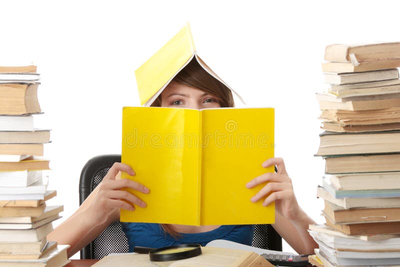 Girl Studying Economics and Finances Stock Image - Image of charts ...