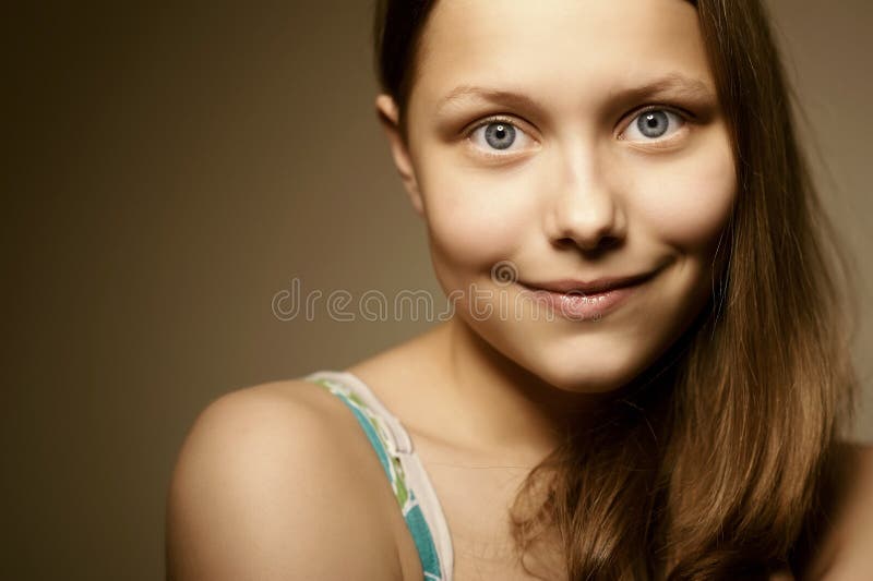Teen girl smiling stock photo. Image of blond, pretty - 42343042