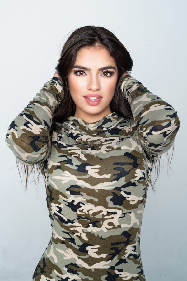 Teen Hispanic Fashion Model Stock Image - Image of studio, hair: 150787729