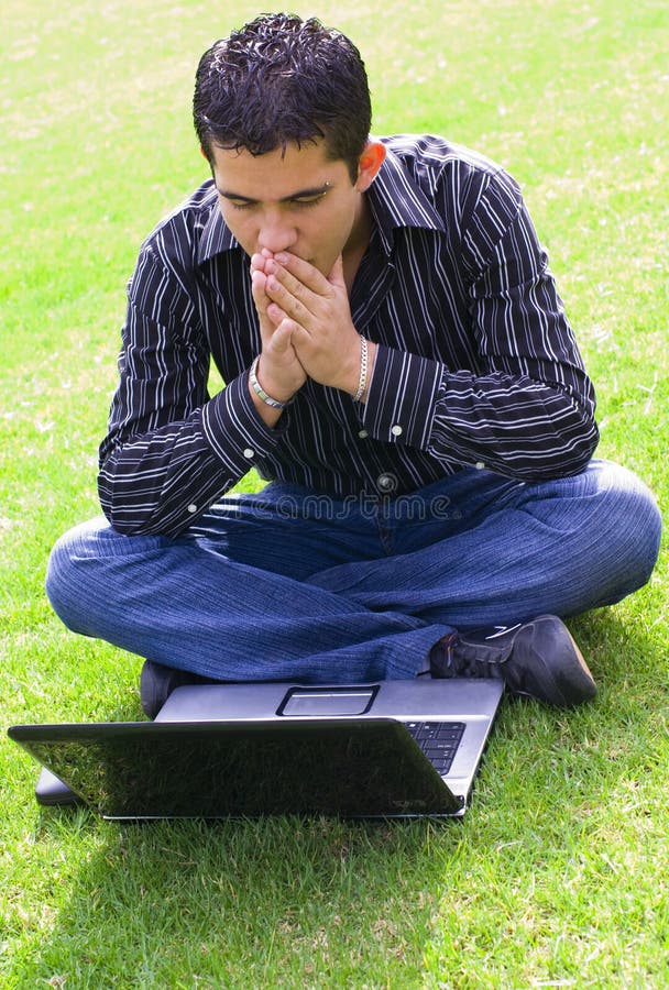 Teen and Laptop Computer stock photo. Image of person - 5652752