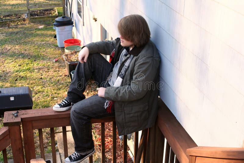 Teen Loner stock photo. Image of frowning, distant, depression - 9605914