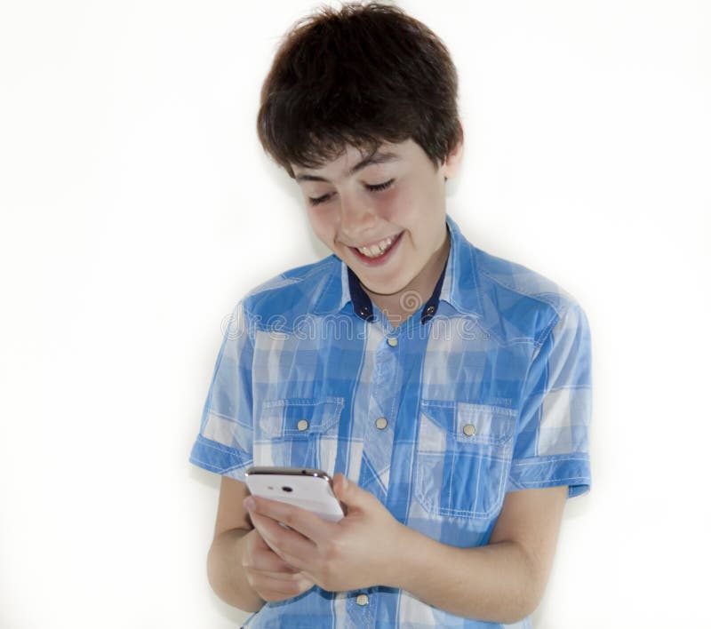 Teen is Looking To the Digital Notepad Stock Photo - Image of mouth ...