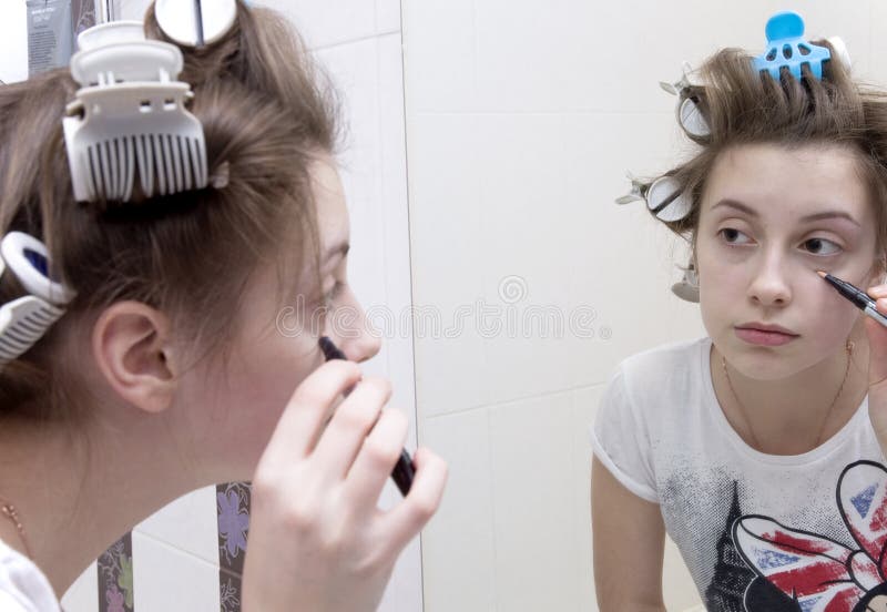 Teen makeup stock photo. Image of teenager, fashion, healthy - 17553328