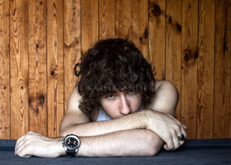 Teen Pitifully Looking at Camera Stock Image - Image of curly, confused ...