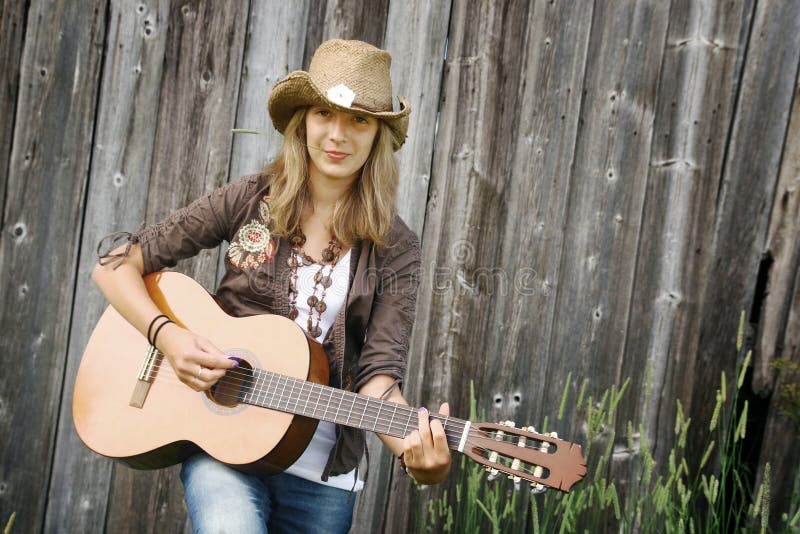 Teen playing guitar stock image. Image of smooth, playing - 15526269