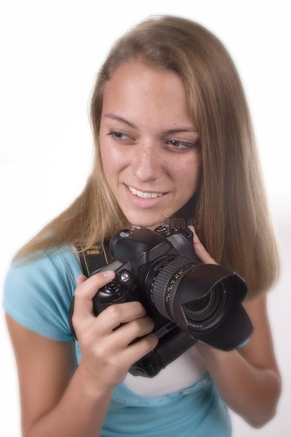 Teen self portrait stock image. Image of digital, lens - 316001