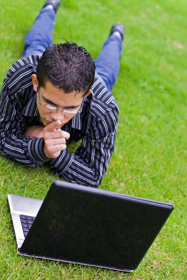 Teen student with laptop stock photo. Image of student - 6838438