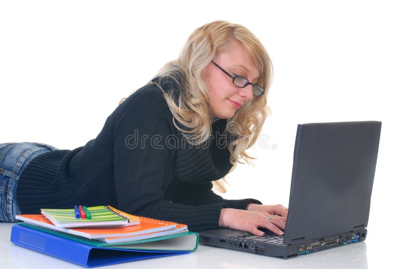 Hard working student stock image. Image of school, desk - 2524109