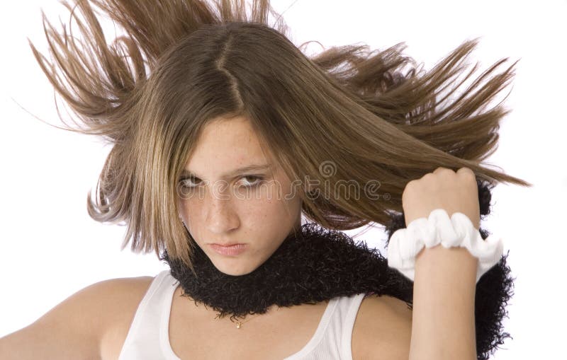 Teen with wild hair stock image. Image of girl, teen, white - 2018303