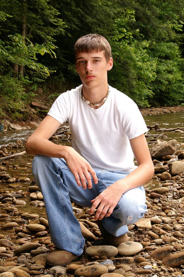 Cute Country Boy Senior Portrait Stock Image - Image of good, senior ...