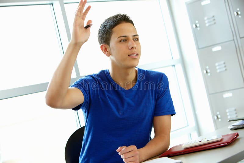Teenage boy in class stock image. Image of classroom - 54948965