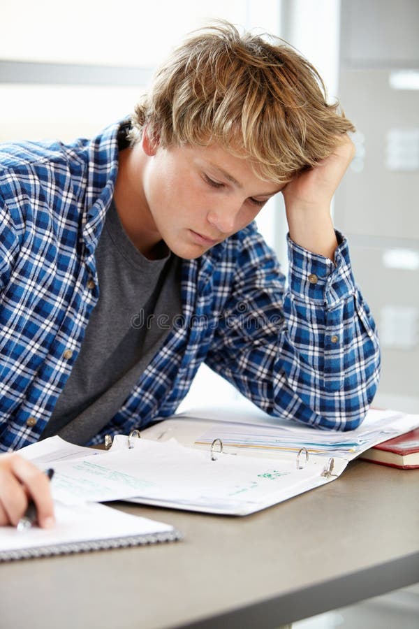 Teenage boy in class stock photo. Image of male, teens - 54954842