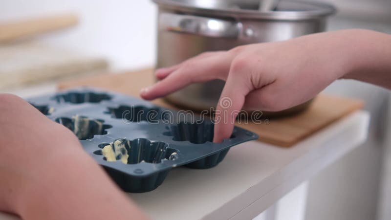 Teenage Boy Making Cookies in Kitchen Stock Video - Video of happiness ...