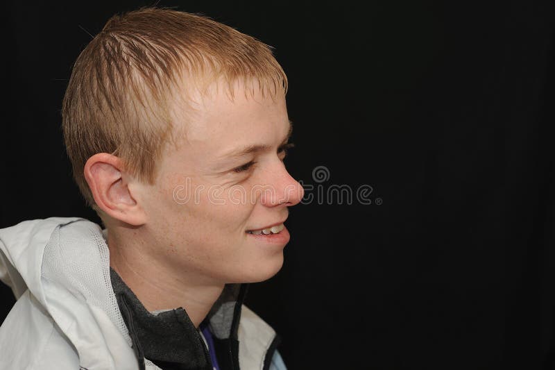 Teenage boy profile stock image. Image of adolescence - 4959395