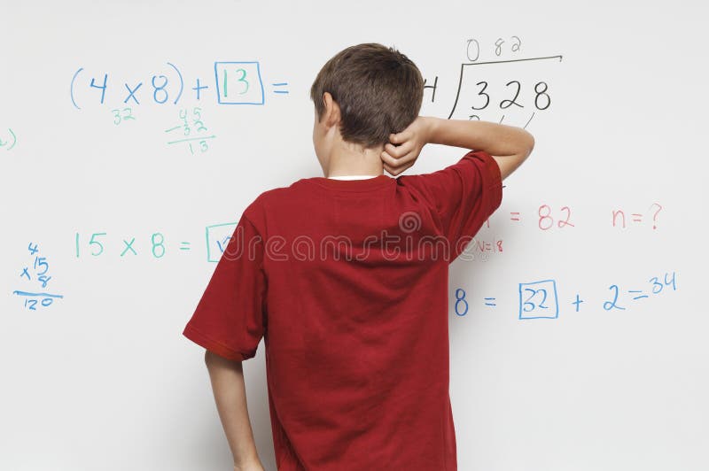 Teenage Boy Scratching Head Stock Image - Image of school ...