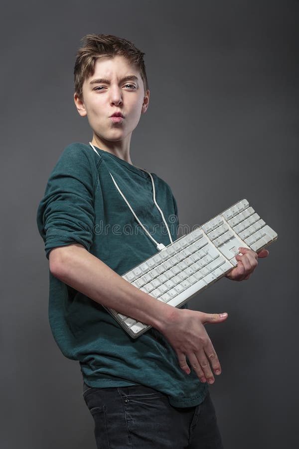 Teen Playing Music Computer Keyboard Stock Photos - Free & Royalty-Free ...