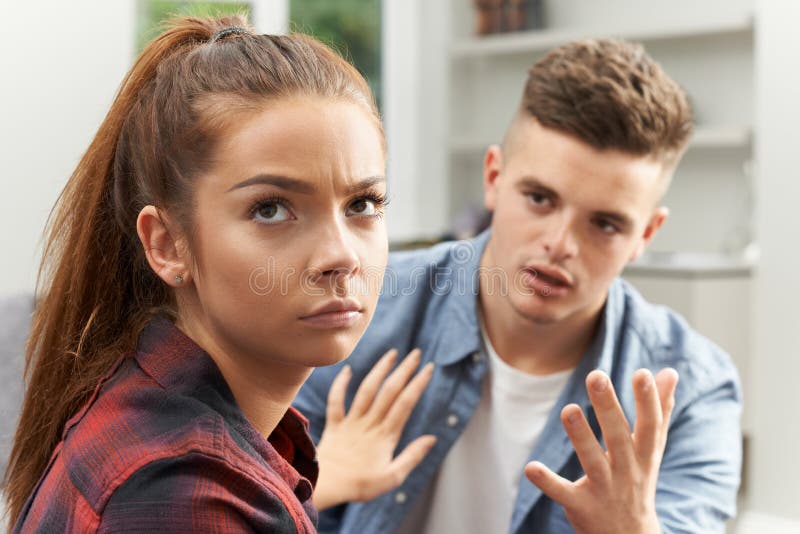 Teenage Couple Having Relationship Difficulties Stock Image - Image of ...