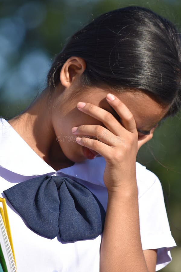 A Teenage Female Under Stress Stock Image - Image of emotional, nerves ...