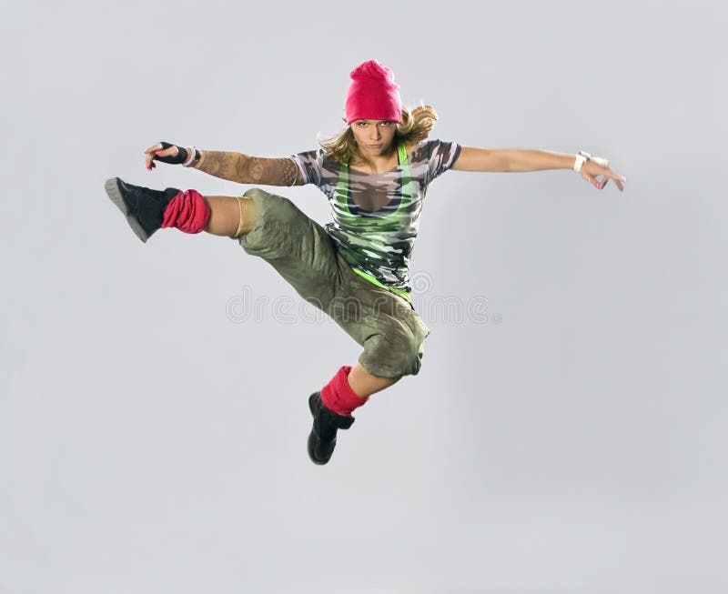 Teenage Girl Dancing Breakdance Stock Photo - Image of active, artist ...