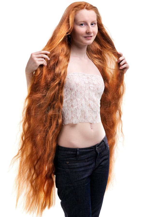 Teenage Girl with Extremely Long Red Hair Stock Image - Image of eyes ... Teenage Girl with Extremely Long Red Hair Stock Image - Image of eyes ...