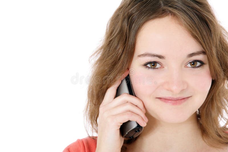 Girl making a phone call stock image. Image of making - 46723753