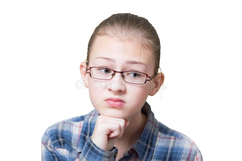 Teenage Girl with Offended Expression Stock Image - Image of caucasian ...
