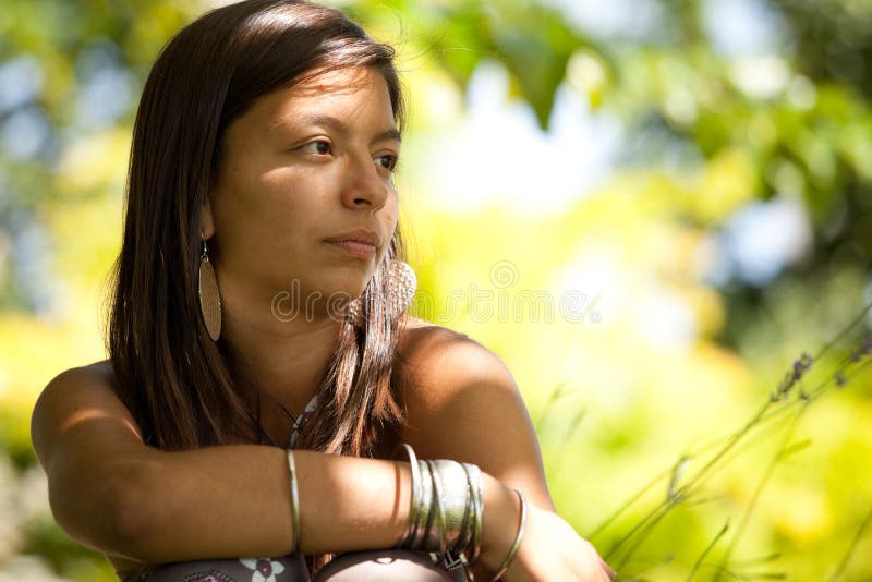 Teenage girl at the park stock image. Image of beautiful - 12995757