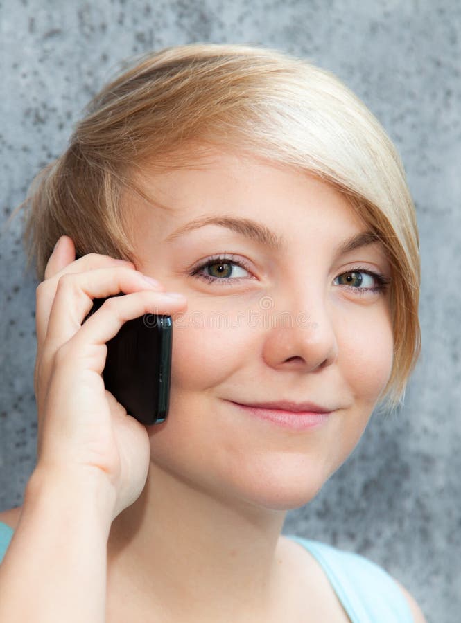 Teenage Girl Using Smart Phone Stock Photo - Image of woman, person ...
