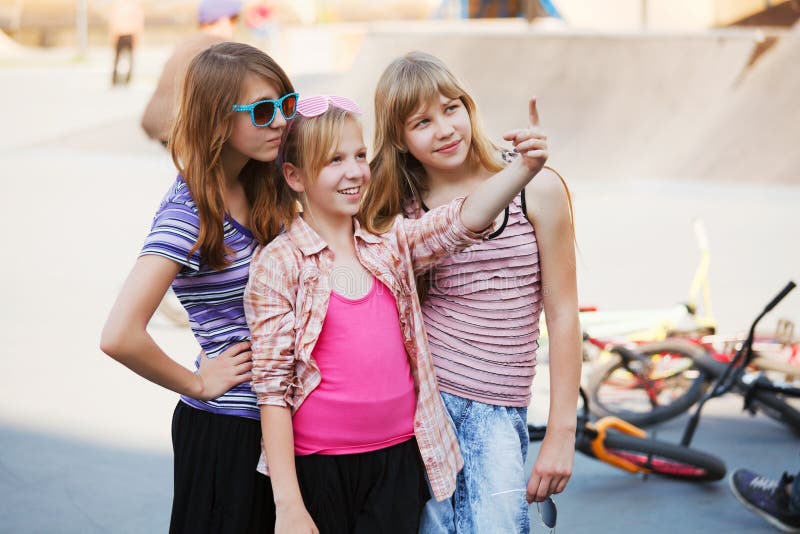 Teenage girls having fun stock photo. Image of life, person - 24075966