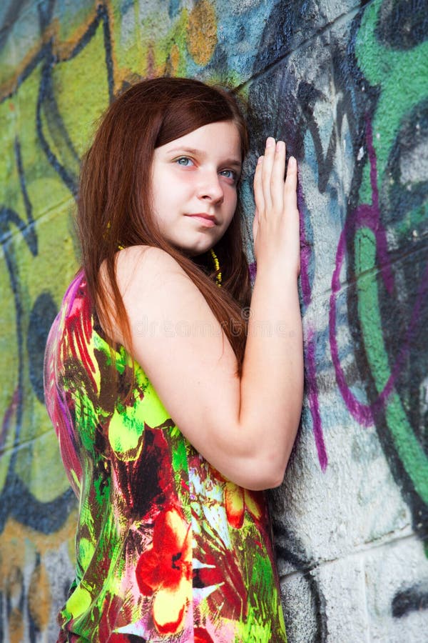 Teenage Girls with Problems, Plenty of Copy-space Stock Photo - Image ...