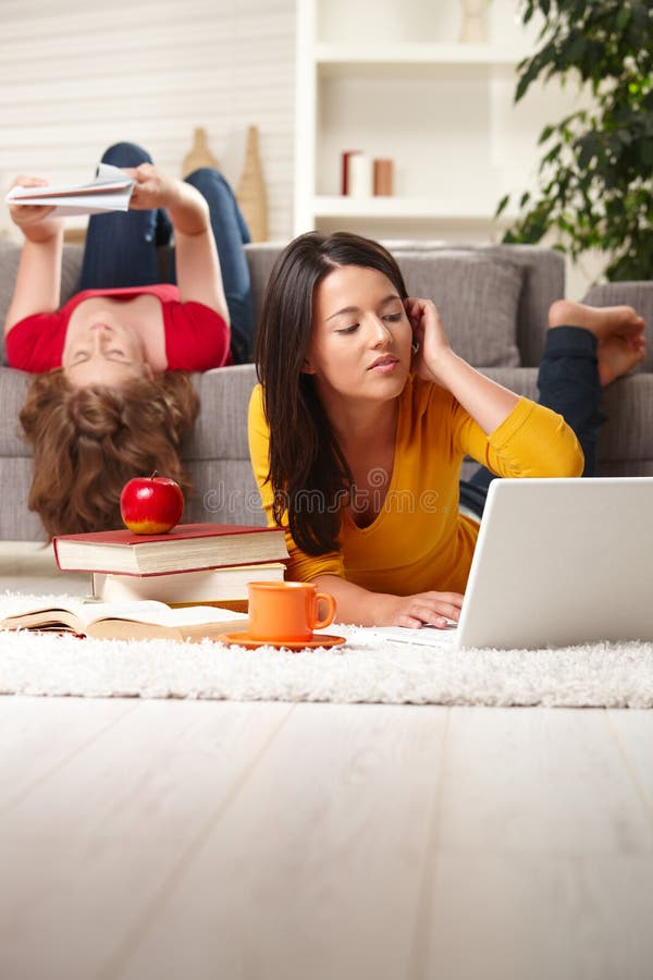 Highscool Students Learning at Home Stock Image - Image of home ...