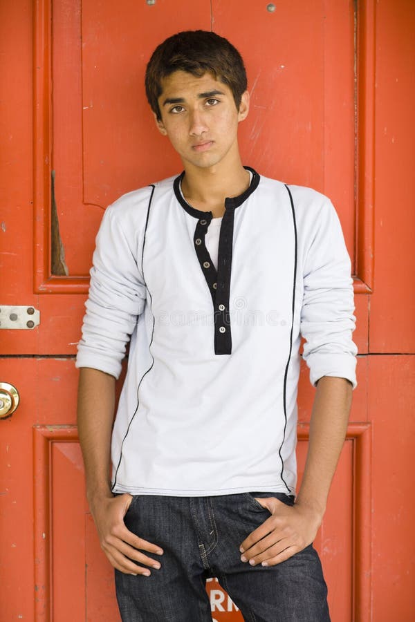 Teenage Indian Boy stock image. Image of doorway, person - 15270707