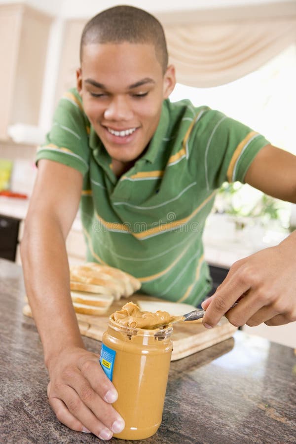 Boy And Peanut Butter Sandwich Stock Image - Image of delicious ... Boy And Peanut Butter Sandwich Stock Image - Image of delicious ...