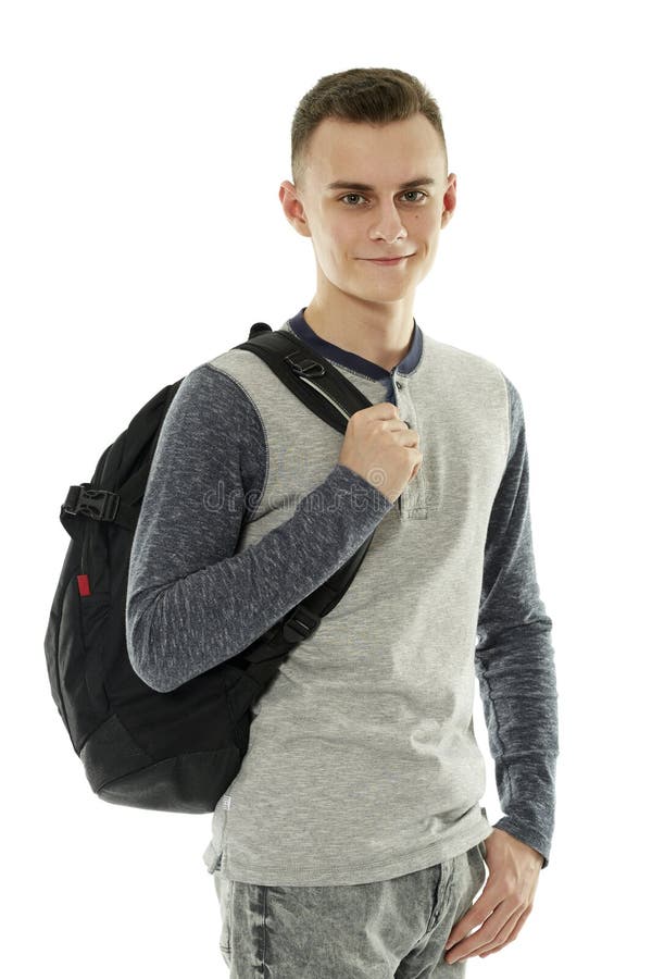 Student with backpack stock photo. Image of backpack - 15150846